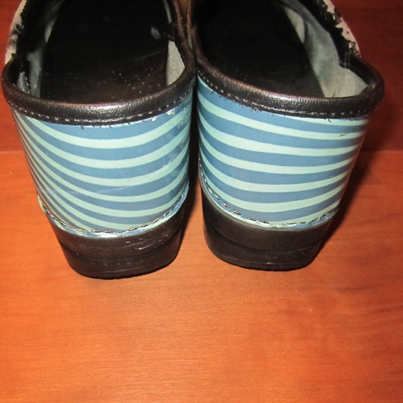 Dansko | Shoes | Blue Strioe Dansko Clogs 39 | Poshmark